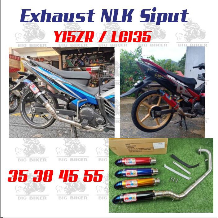 New series y15 lc135 nlk exhaust pipe ekzos nlk exhaust racing open ...