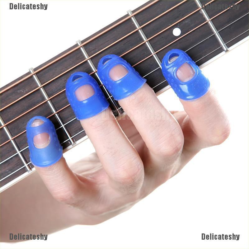 Delicateshy 4X guitar finger protector fingertip picks silicone guard ...