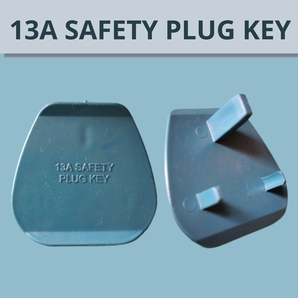 13A 2 Pin Converter Adaptor Safety Plug Key Protection 3 Pin Plug Cover ...