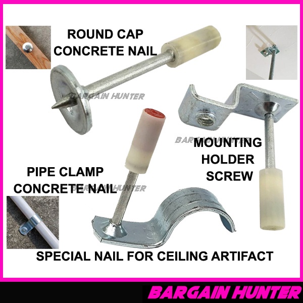 Ceiling Artifact Nail / Ceiling M6/M8 / Concrete Round Cap 42/32mm ...
