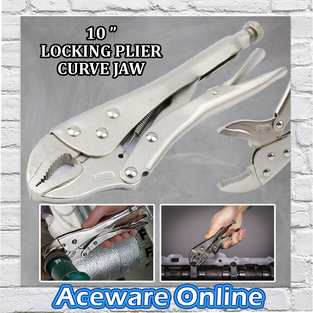 Vise Grips Adjustable Wrench 10" Curved Jaw Locking Mole Pliers ...