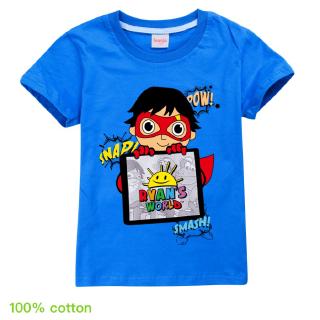 Summer Fashion Boy Girl Ryan Toys Review T-shirt Ryan's World T Shirt ...
