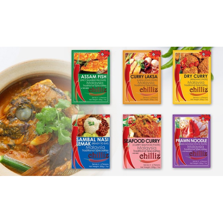 [HALAL] Chilliz Assorted Curry Paste 200g | Shopee Malaysia
