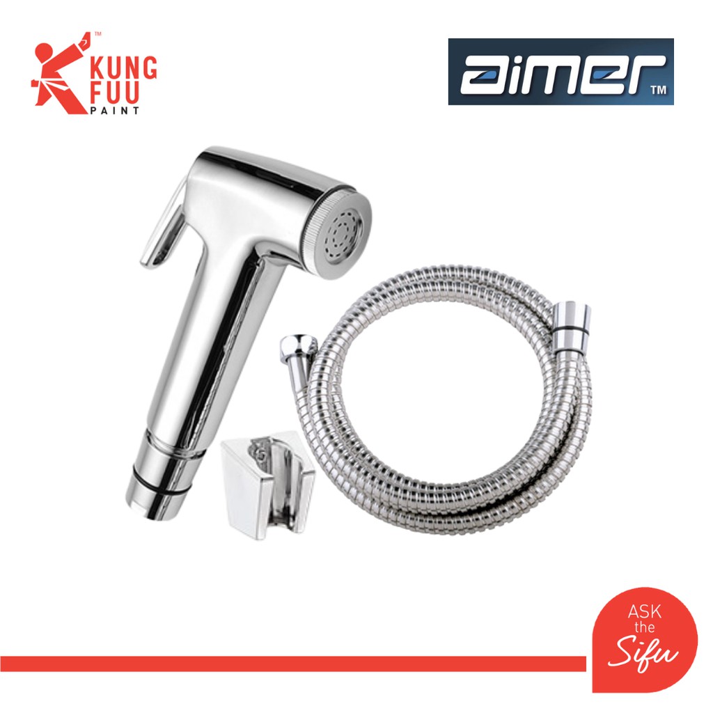 Aimer AMSB-30/CP ABS Spray Bidet Set c/w Stainless Steel Hose | Shopee ...