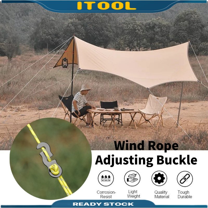 ITOOL Wind Rope Adjusting Buckle Tent Lock Cord Rope Fastener Guy Line ...