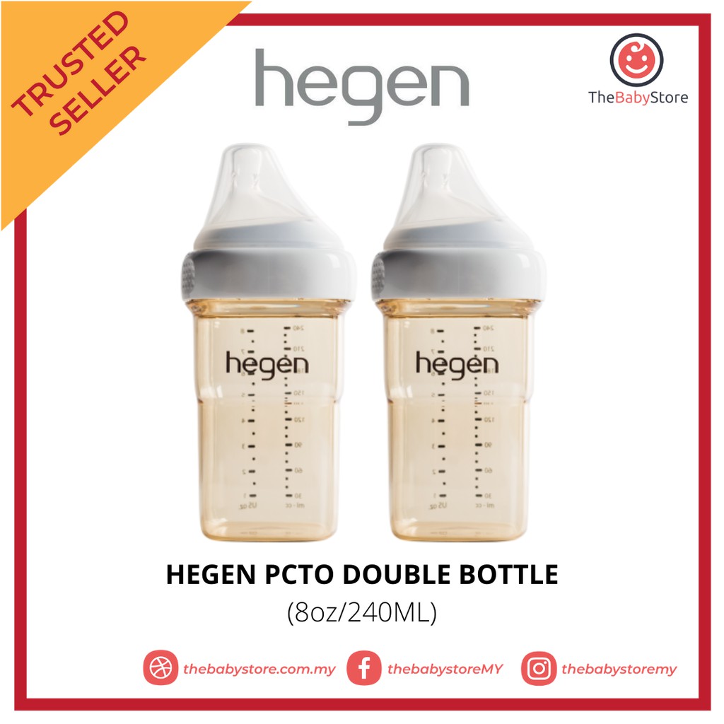 Hegen PCTO Feeding Bottle PPSU-240ml/8oz(Double Bottle) | Shopee Malaysia