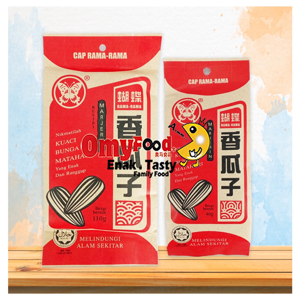 40g / 110g Cap Rama- Rama Kuaci Marjerin, 蝴蝶香瓜子 [OmyFood] | Shopee Malaysia