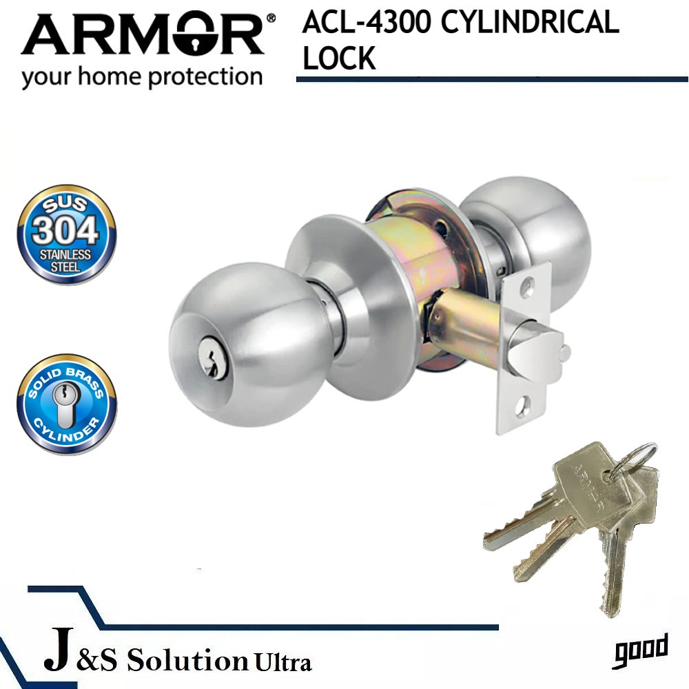 ACL-4300/60/SS/ET ARMOR STAINLESS STEEL SUS 304 CYLINDRICAL LOCK ...