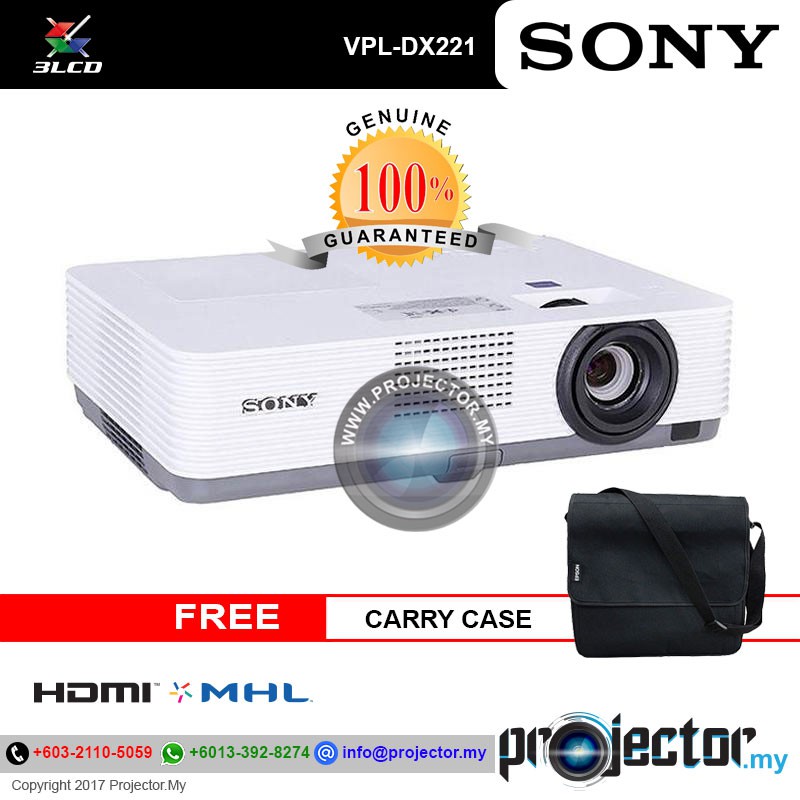 SONY VPL-DX221 XGA PROJECTOR, HDMI, VGA PORT | Shopee Malaysia