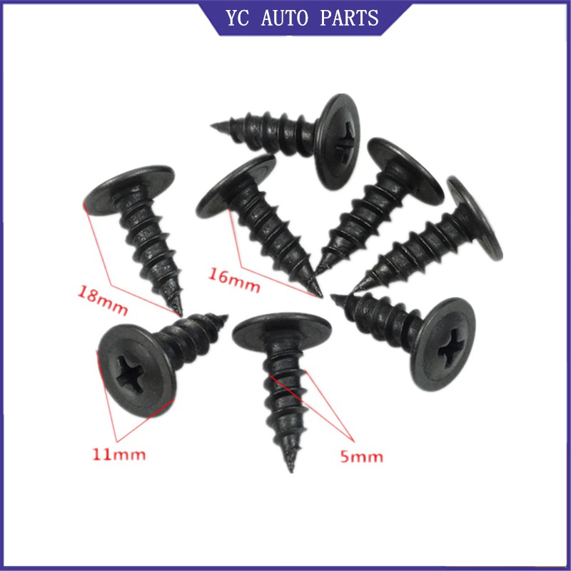 50pcs M5 Black large Flat Head Self-tapping Screws Rround | Shopee Malaysia