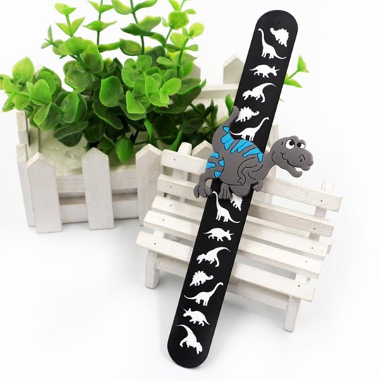 MILANDO Kid Children Bracelet Dinosaur Slap Silicone Bracelet Dinosaur ...