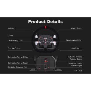PXN V10 Racing Simulator Steering Wheel Pedal and Shifter Bundle 270 / ...
