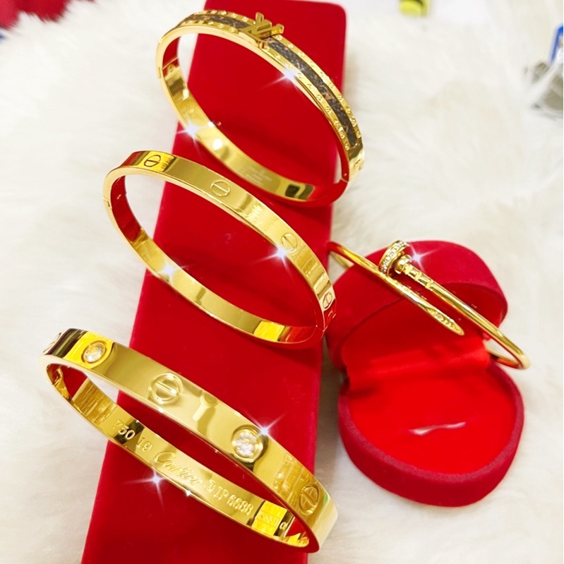 GELANG / BANGLE CARTIER / PAKU / LV COP 916 ( Emas bangkok / Emas korea ...