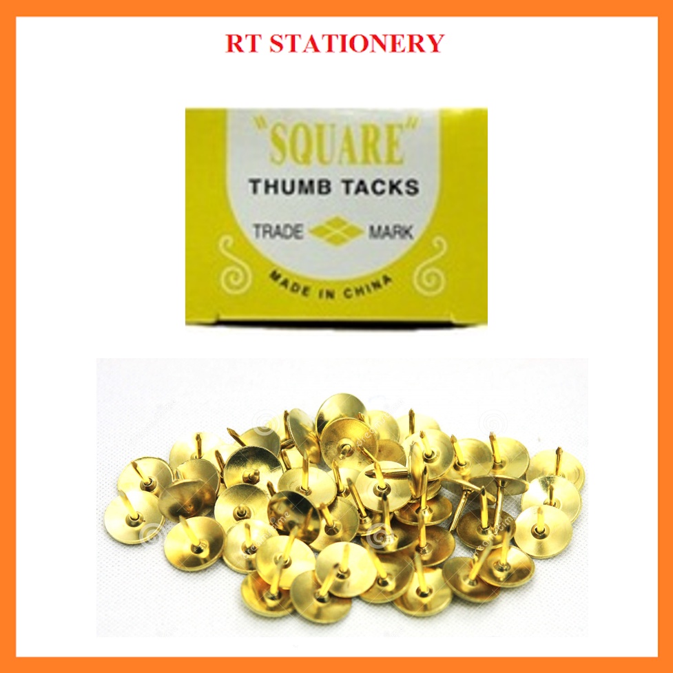 Square Gold Thumb tack/ Paku Tekan E2121G | Shopee Malaysia