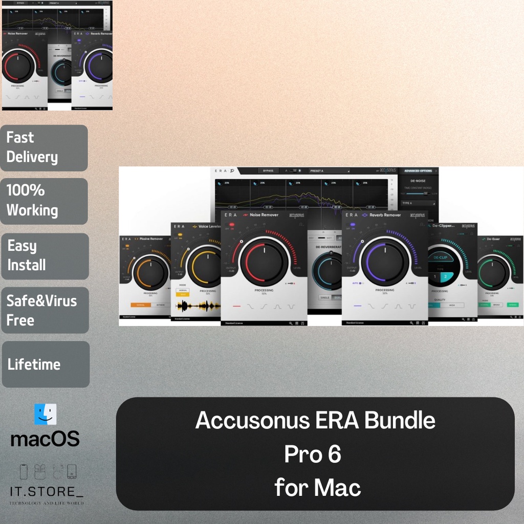 Accusonus ERA Bundle Pro 6 Lifetime for Intel and M1 Chip Apple ...