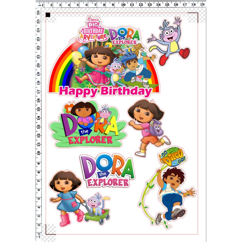Dora Explorer Cake Topper 001 | Shopee Malaysia