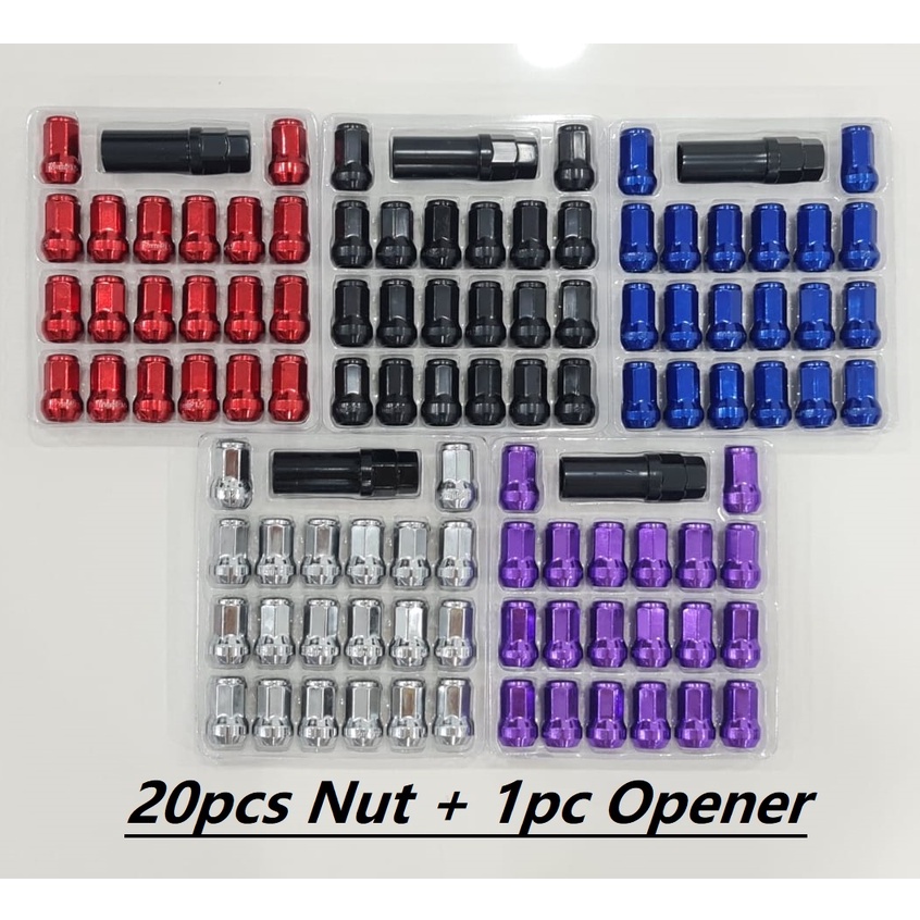 (20 Biji)Heptagon Tyre Nut (M12X1.5) Tayar Nut Besi Wheel Nut Nut Kecil ...