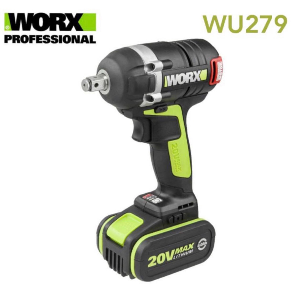 Worx 20v Wu279 Cordless 1 2 Impact Wrench 360nm Brushless Motor