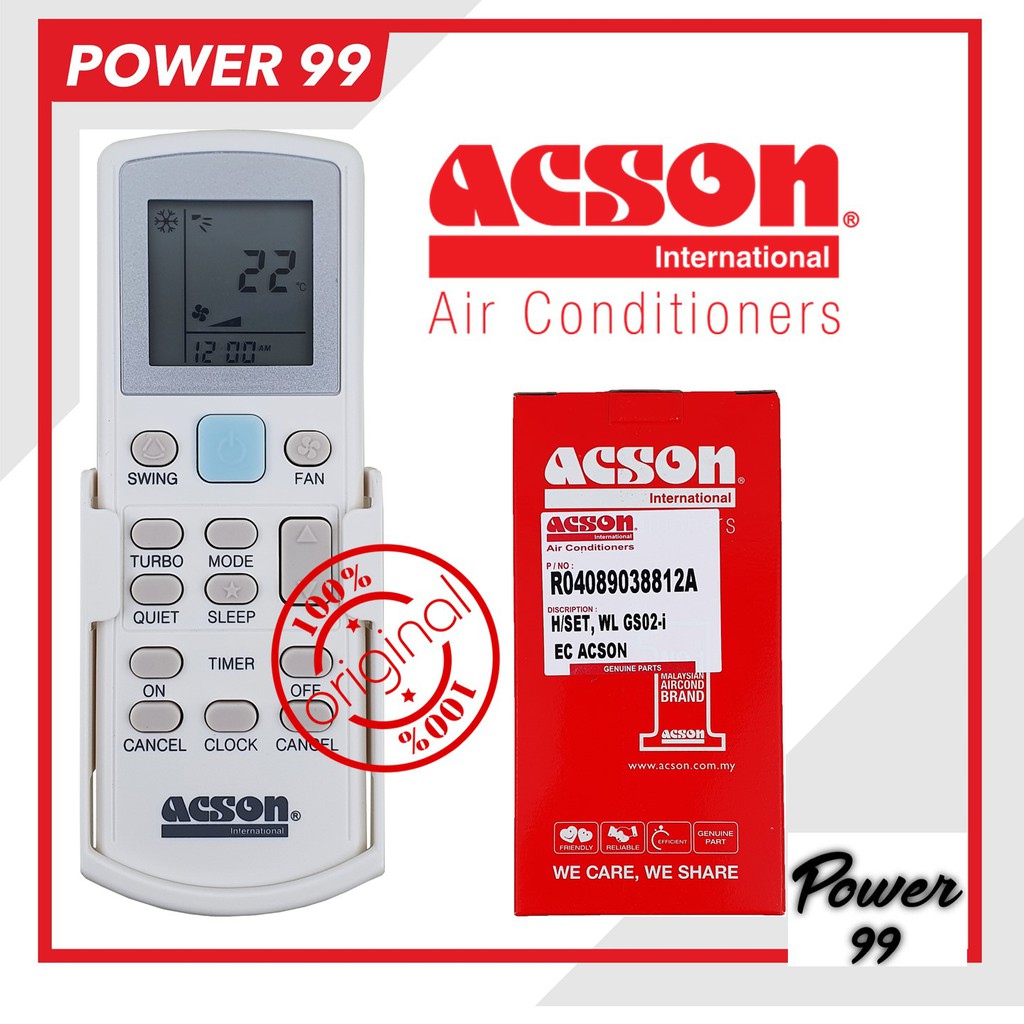Acson **Original**(GS-021) Genuie Part Aircond Air Cond /Air ...