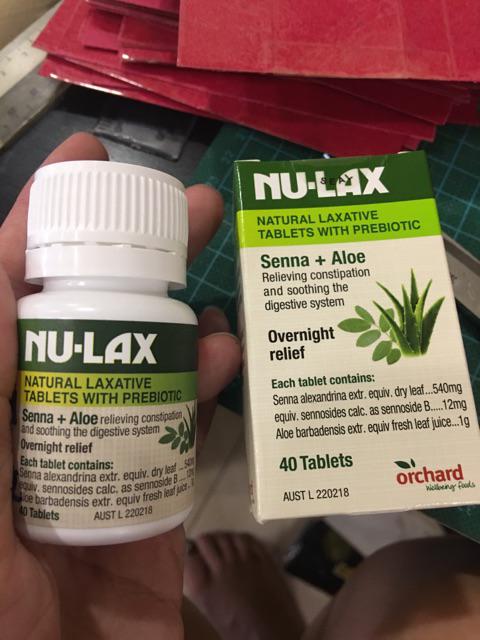 Nu-lax Natural Laxative Tablets With Prebiotic Senna + Aloe 40 Tablets ...