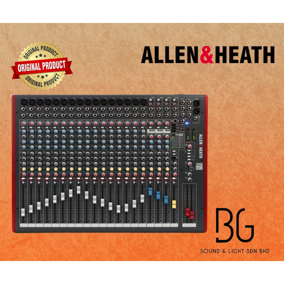 Allen & Heath ZED-22FX Mixer with USB and Effects (zed22fx) | Shopee ...