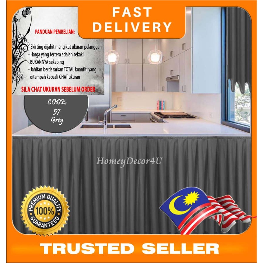 [HIGH QUALITY] skirting/langsir kabinet,sinki dan table top/meja guru ...