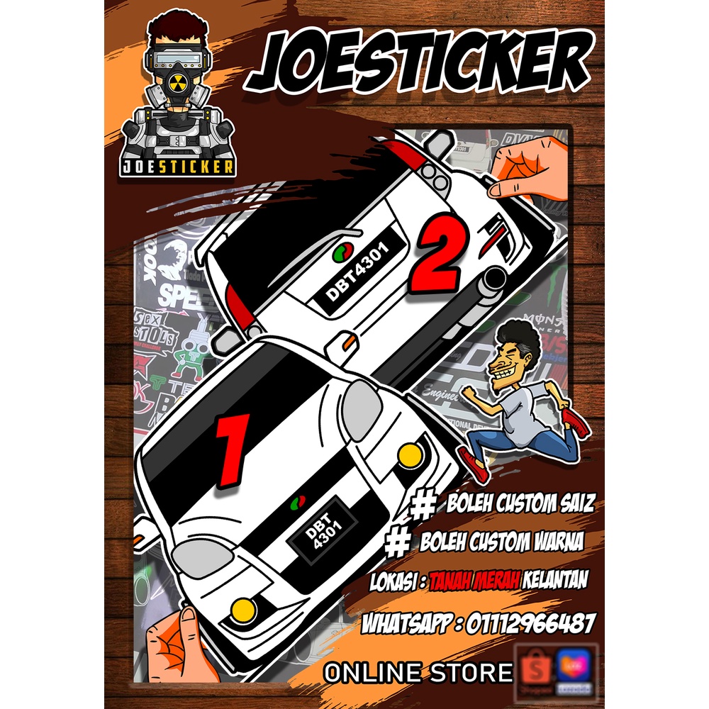 sticker myvi se 2 siap boleh letak no plat | Shopee Malaysia