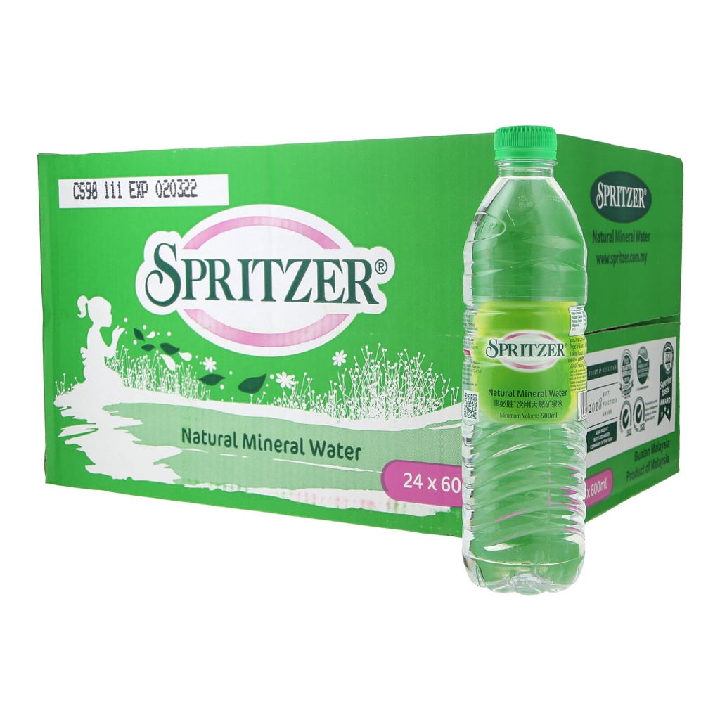 SPRITZER Mineral Water 24x600ml (1 carton) | Shopee Malaysia