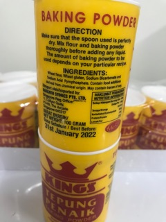 KINGS BAKING POWDER | SERBUK PENAIK (100gram) | Shopee Malaysia