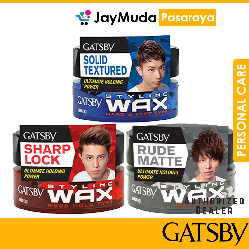 Gatsby Styling Wax 80g Red Sharp Lock Mega Hold Black Rude Matte Mat Type Blue Solid Textured ...