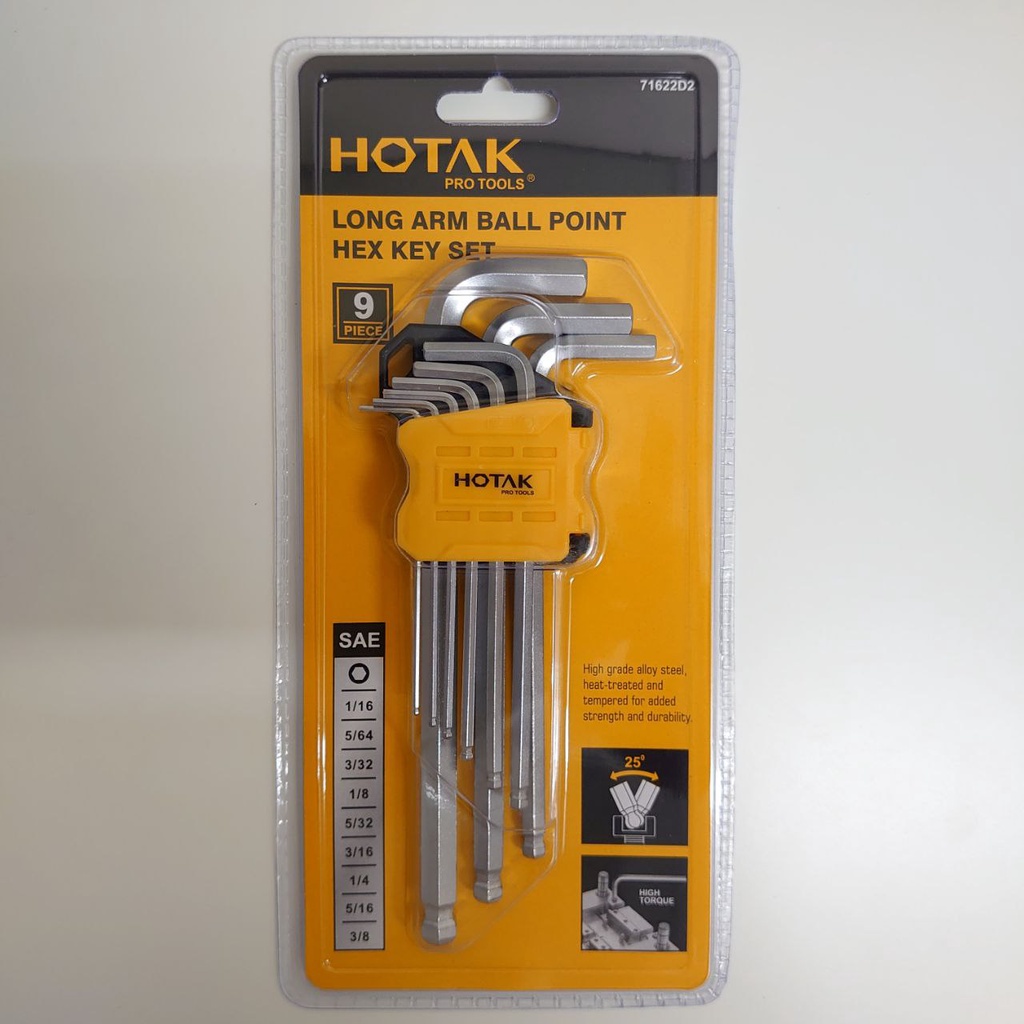 Hotak Long Arm Hex Key Set / Hotak Pro Tools /Allen Key Set / L Shape ...