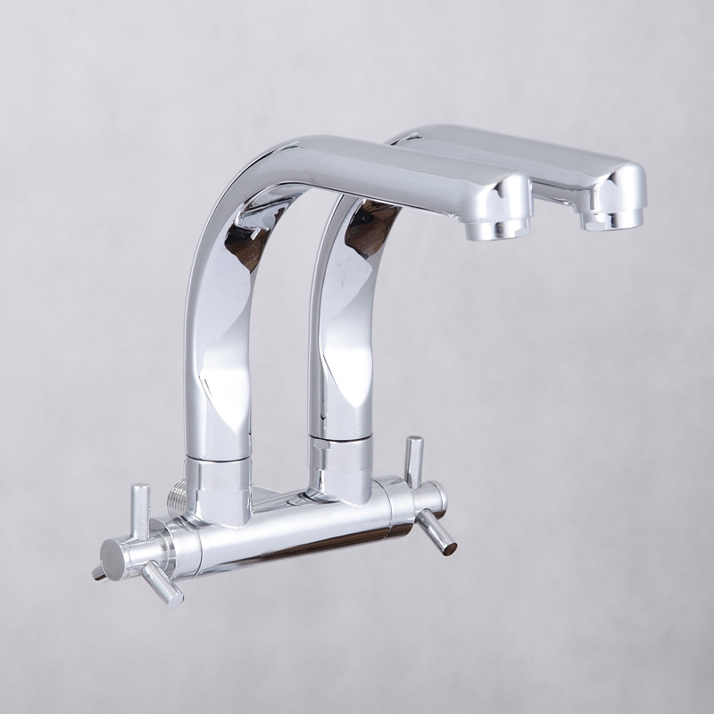 DOUBLE SPOUT WALL SINK TAP - WST1002DQP-C2 (clearance) | Shopee Malaysia