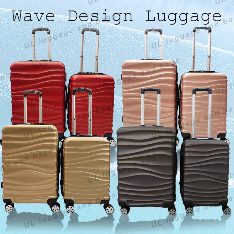 new pattern wave design travel luggage bag set 2in1 20incn & 24inch beg ...