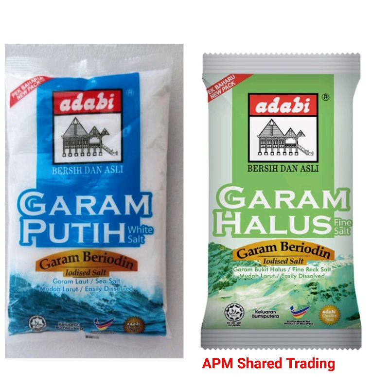 Adabi Garam Putih & Garam Halus (400g) | Shopee Malaysia