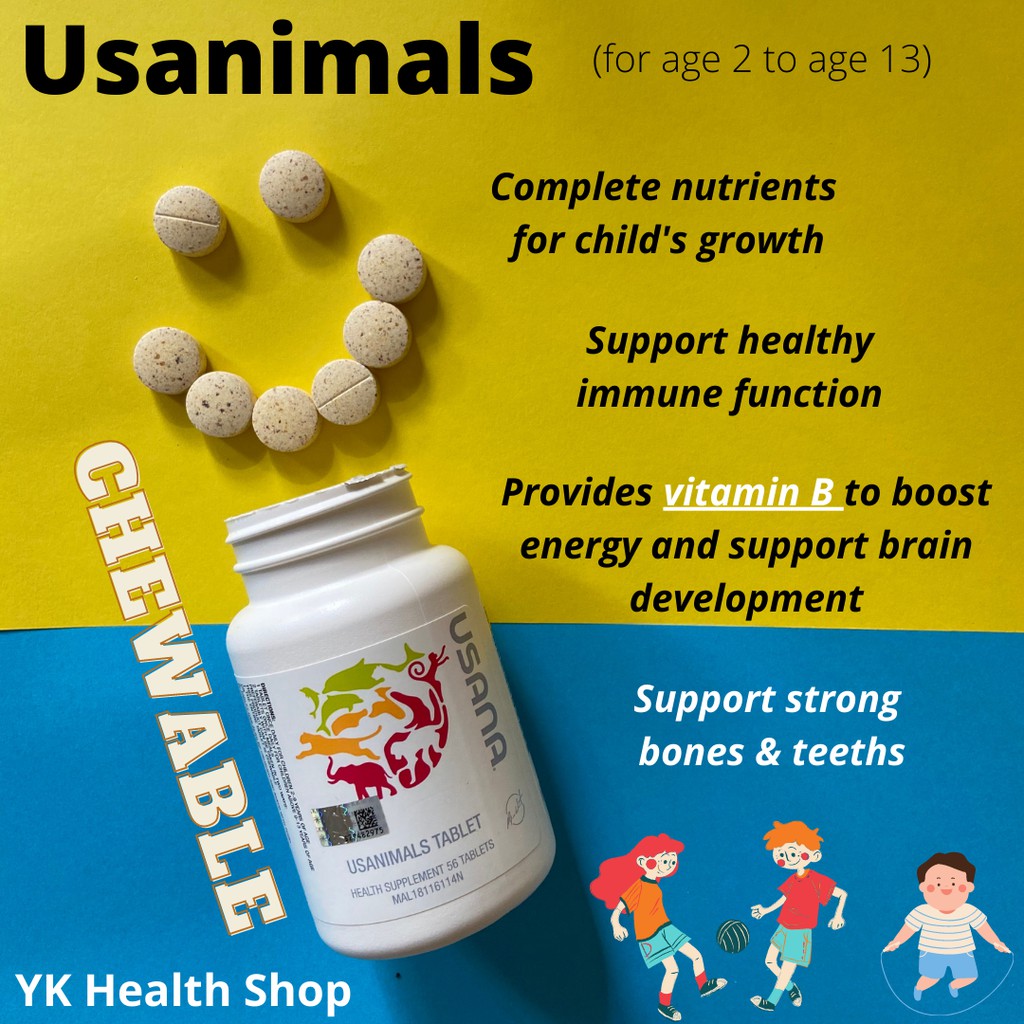[100% ORIGINAL] USANA USANIMALS TABLET 56 TABLETS | Shopee Malaysia