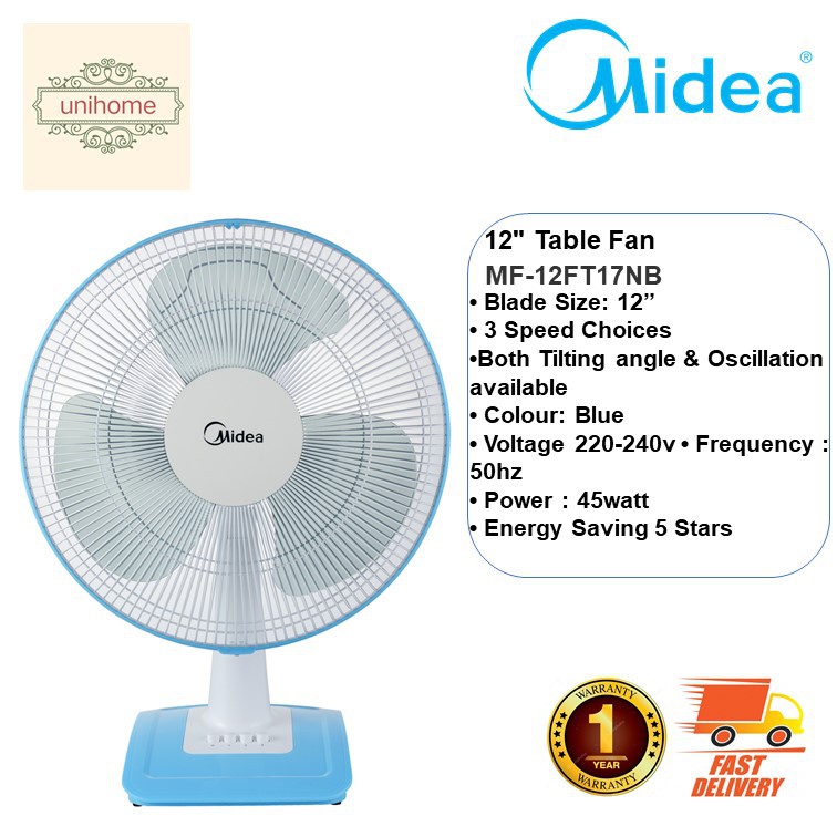Midea Table Fan MF-12FT17NB (12") | Shopee Malaysia