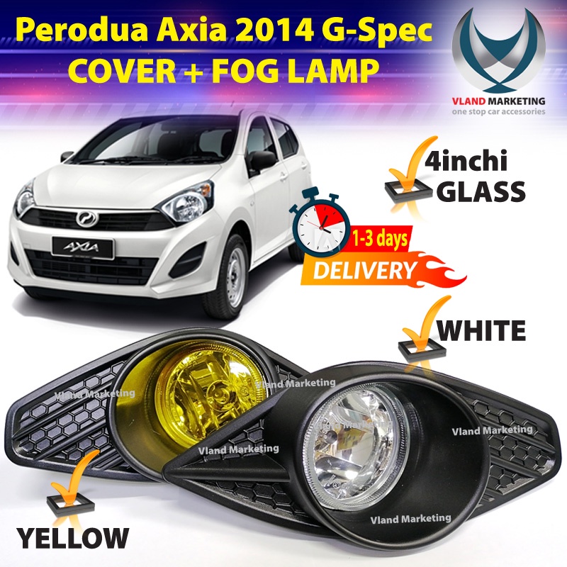 4'' Perodua Axia 2014 2015 2016 G Spec Fog Lamp Light Spotlight Cover ...