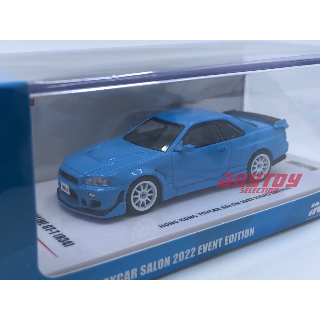 IN64-R34-BBBL Inno64 Nissan Skyline GT-T R34 Baby Blue Hong Kong Toycar Salon 2022 Event Edition ...