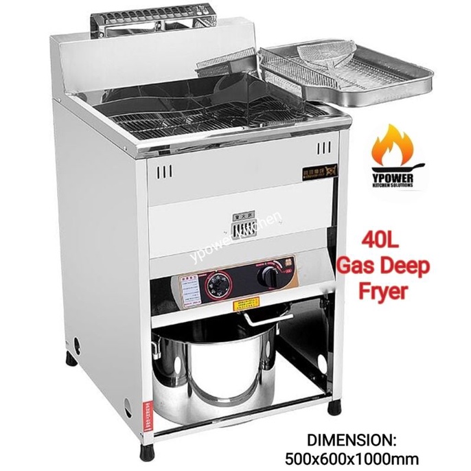 GAS DEEP FRYER 17L& 40L STAINLESS STEEL HIGH QUALITY/WITH FREE GIFT ...