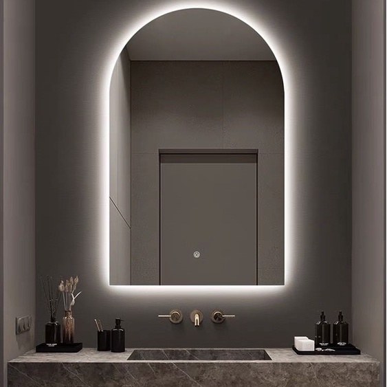 DEKO Oval Bathroom Mirror LED Cermin Lampu Vanity Mirror Makeup Mirror ...