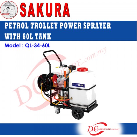 MESIN RACUN/ HEAVY DUTY TROLLEY POWER PRESSURE SPRAYER PUMP/ SAKURA QL ...