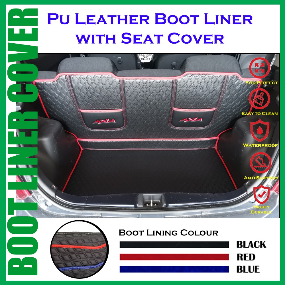 Perodua Axia Boot Liner with Cover Seat | Shopee Malaysia