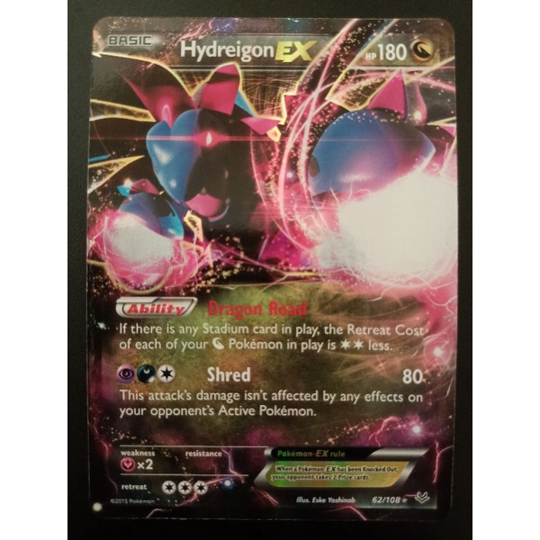 [Pokemon TGC] Hydreigon EX - 62/108 - Ultra Rare | Shopee Malaysia