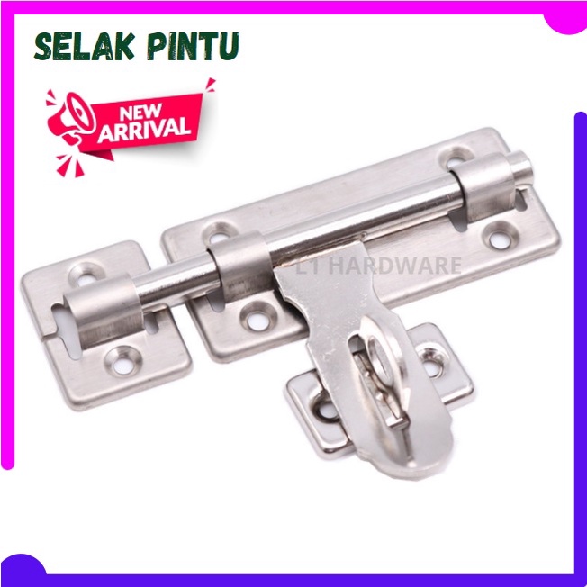 Stainless Steel Door Pad Bolt Latch Lock Tower Home Gate Window ...