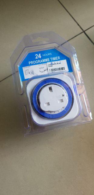 13A 220V 24 Hour 3 Pin Plug In Timer Plug Switch Socket | Shopee Malaysia