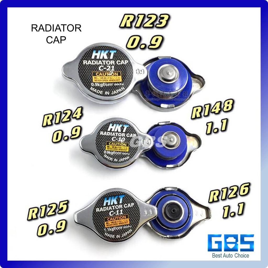 GBS CAR LED RADIATOR CAP R124 , R125 , R126 , R148 0.9/1.1 KG/CM KPA ...