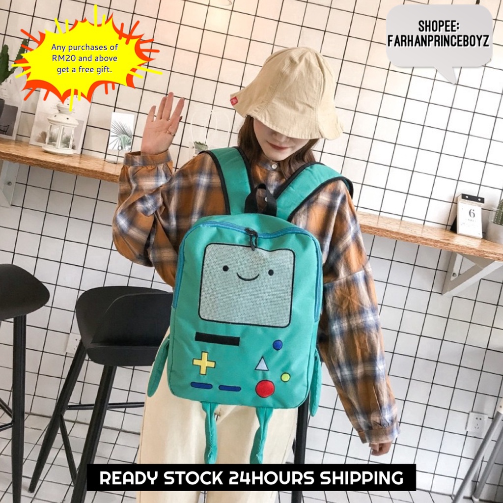 [READY STOCK] BMO Finn Jake Backpack Creative Cartoon Adventure Time ...