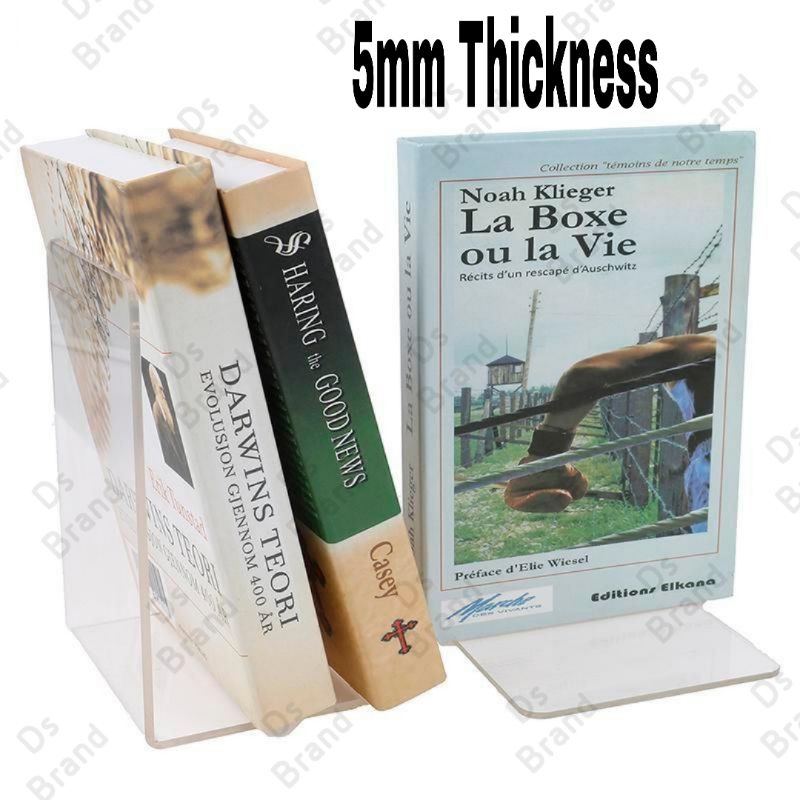 Ready Stock L Shape Book Stand Book Shelf Transparent Bookend | Shopee ...