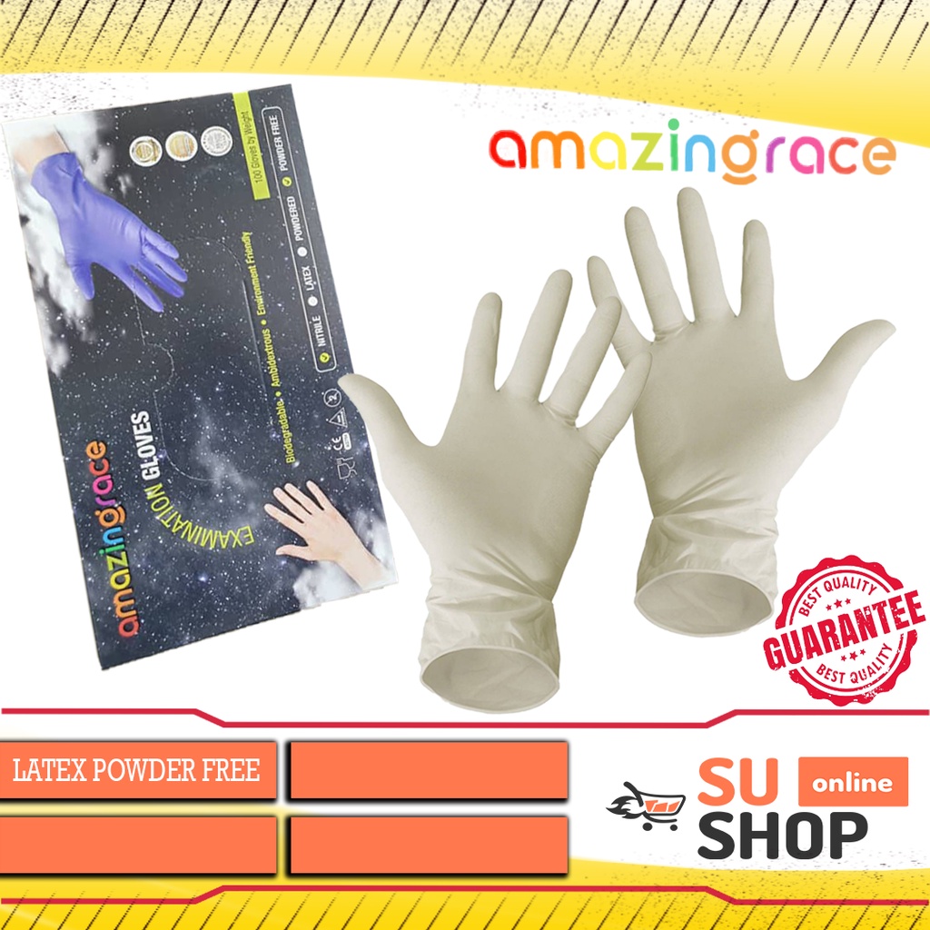 Amazing Grace Powder Free Latex Disposable/ Examination Grade Glove ...