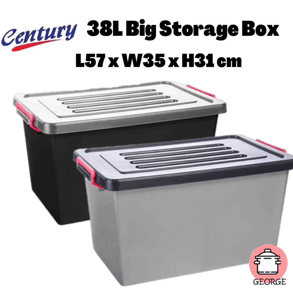 7886BC Century 38L Plastic Storage Box Kotak Plastik Besar | Shopee ...